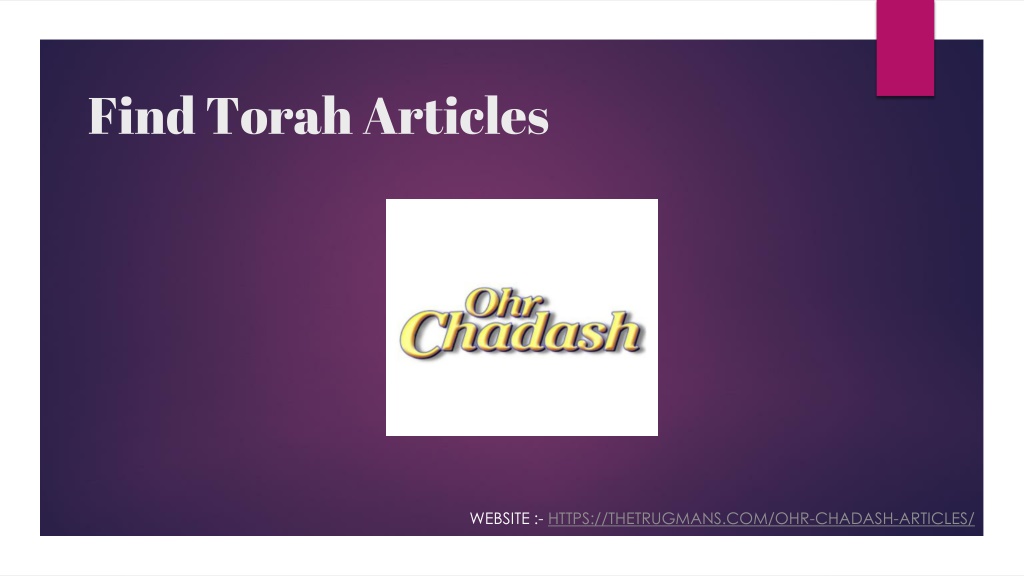PPT - Find Torah Articles 2 PowerPoint Presentation, free download - ID ...