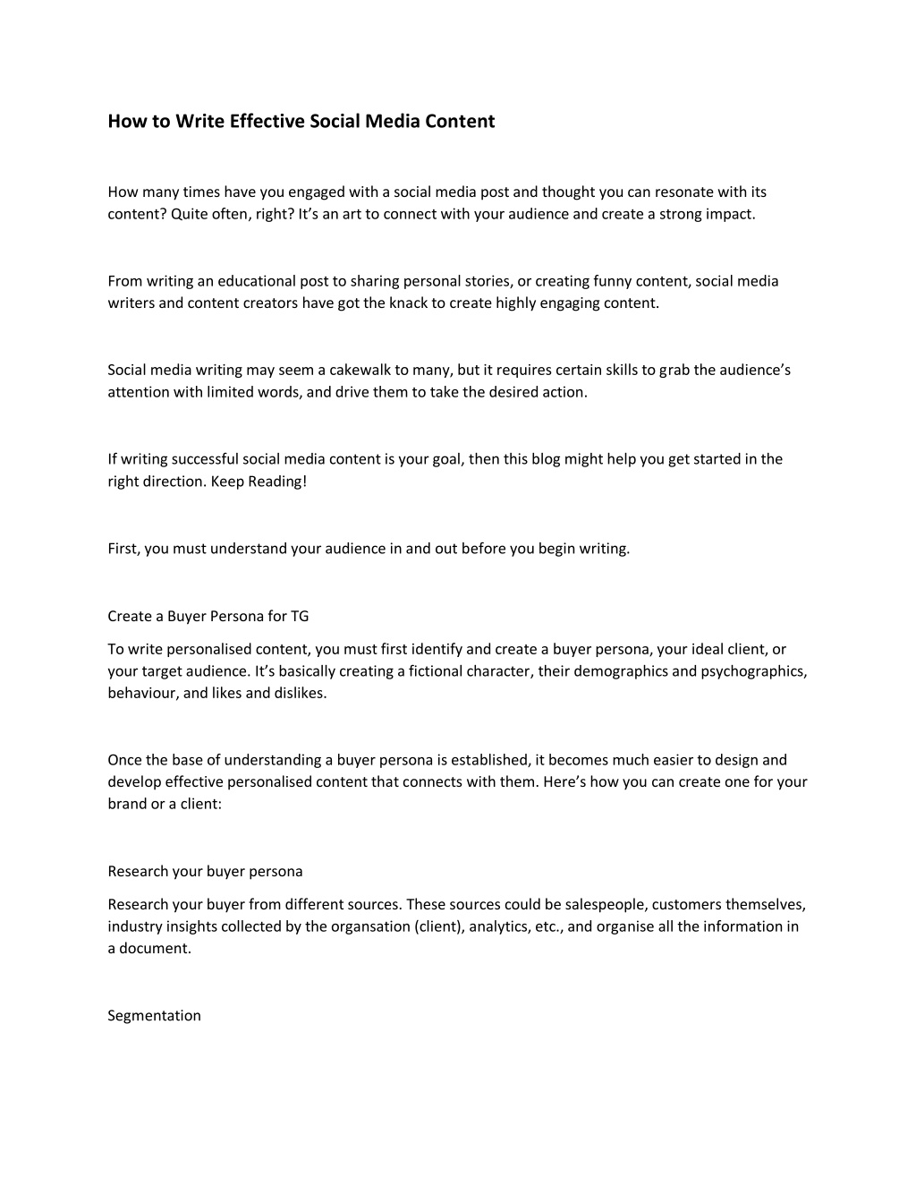 PPT - How to Write Effective Social Media Content PowerPoint ...