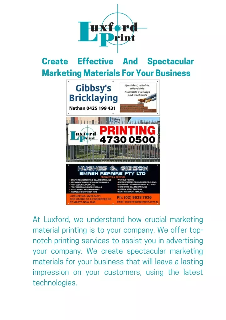 PPT - Create effective and spectacular marketing materials for your ... PPT - Create effective and spectacular marketing materials for your ...
