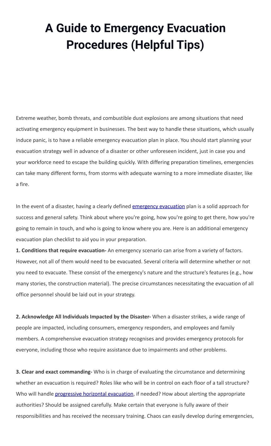 PPT - A Guide to Emergency Evacuation Procedures (Helpful Tips ...