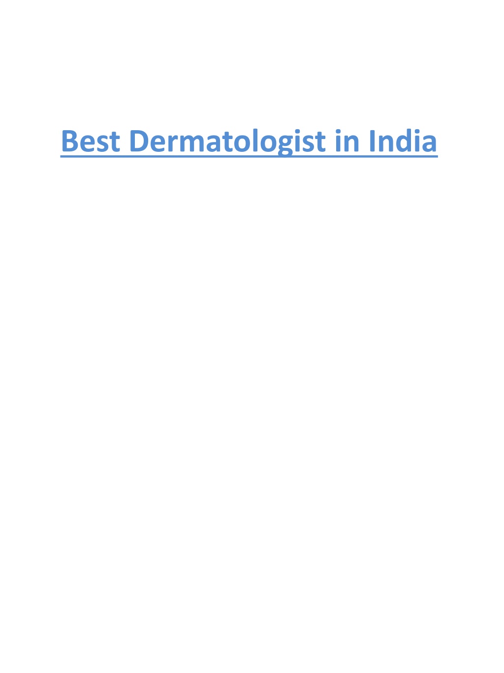 PPT - Best Dermatologist in India PowerPoint Presentation, free ...