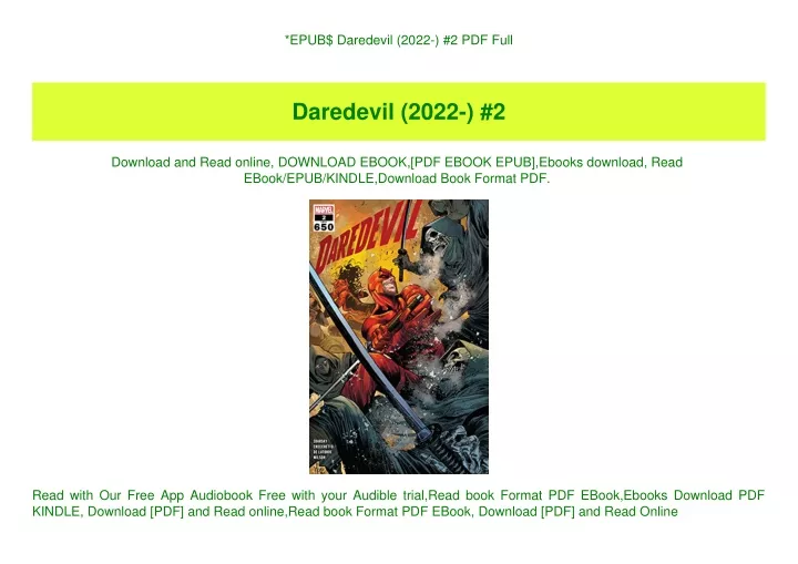 PPT - EPUB$ Daredevil (2022-) #2 PDF Full PowerPoint Presentation, free download - ID:11611933