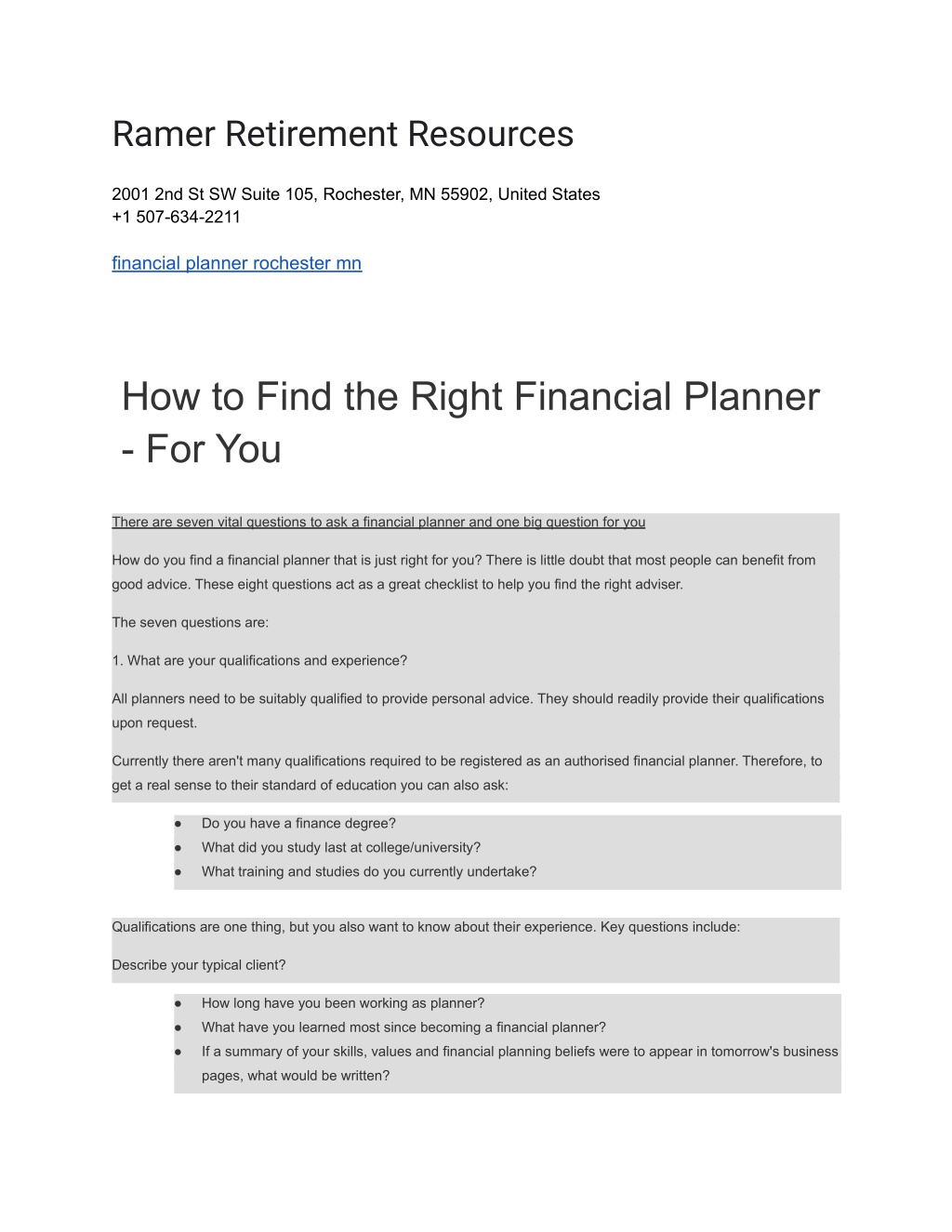 PPT - Ramer Retirement Resources PowerPoint Presentation, free download ...