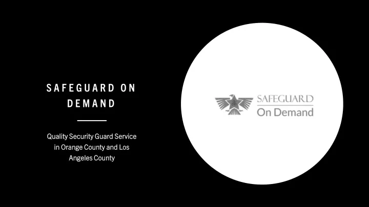 PPT - SafeGuard On Demand PowerPoint Presentation, free download - ID ...