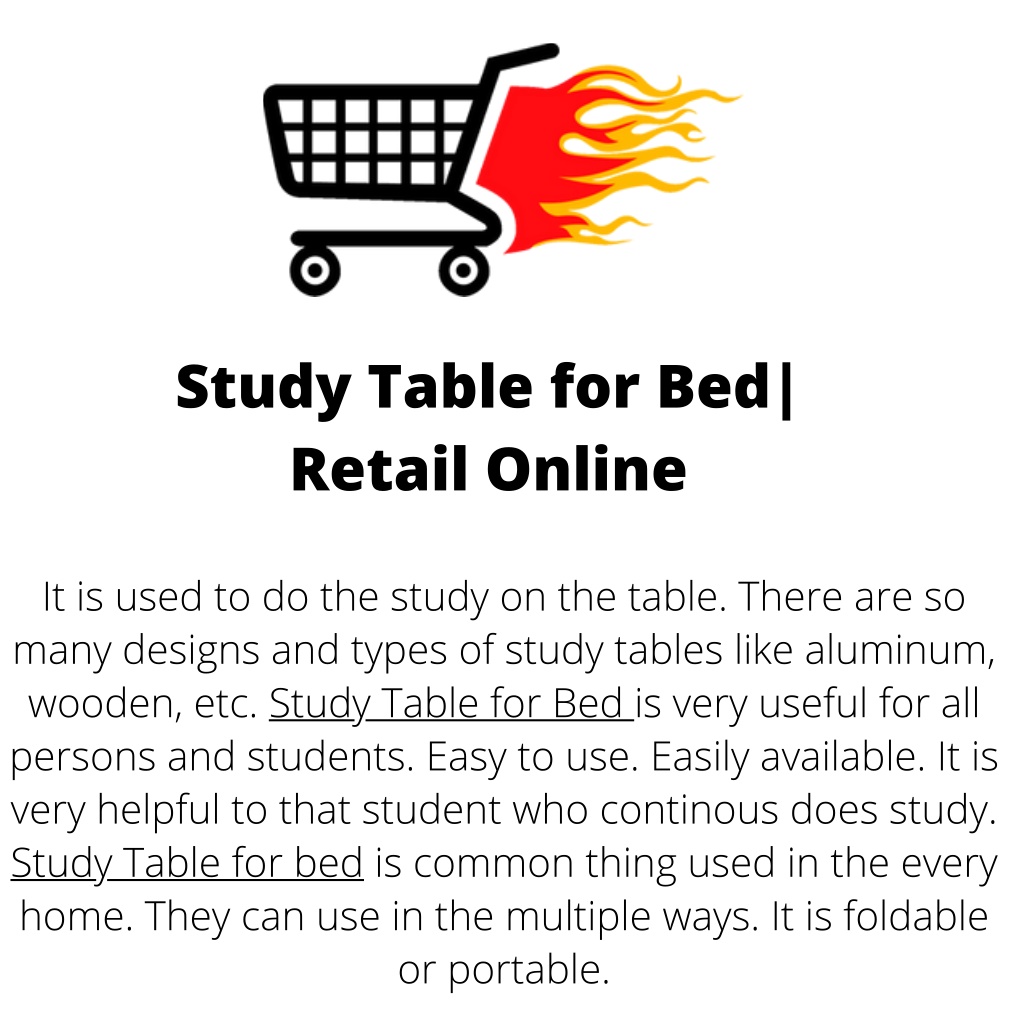 PPT - Study Table for Bed Retail Online PowerPoint Presentation, free ...