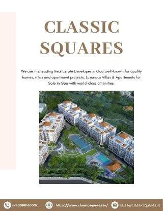 PPT - 2 bhk Flat in Goa | Residential flats for sale in north Goa - Classic Squares PowerPoint ...