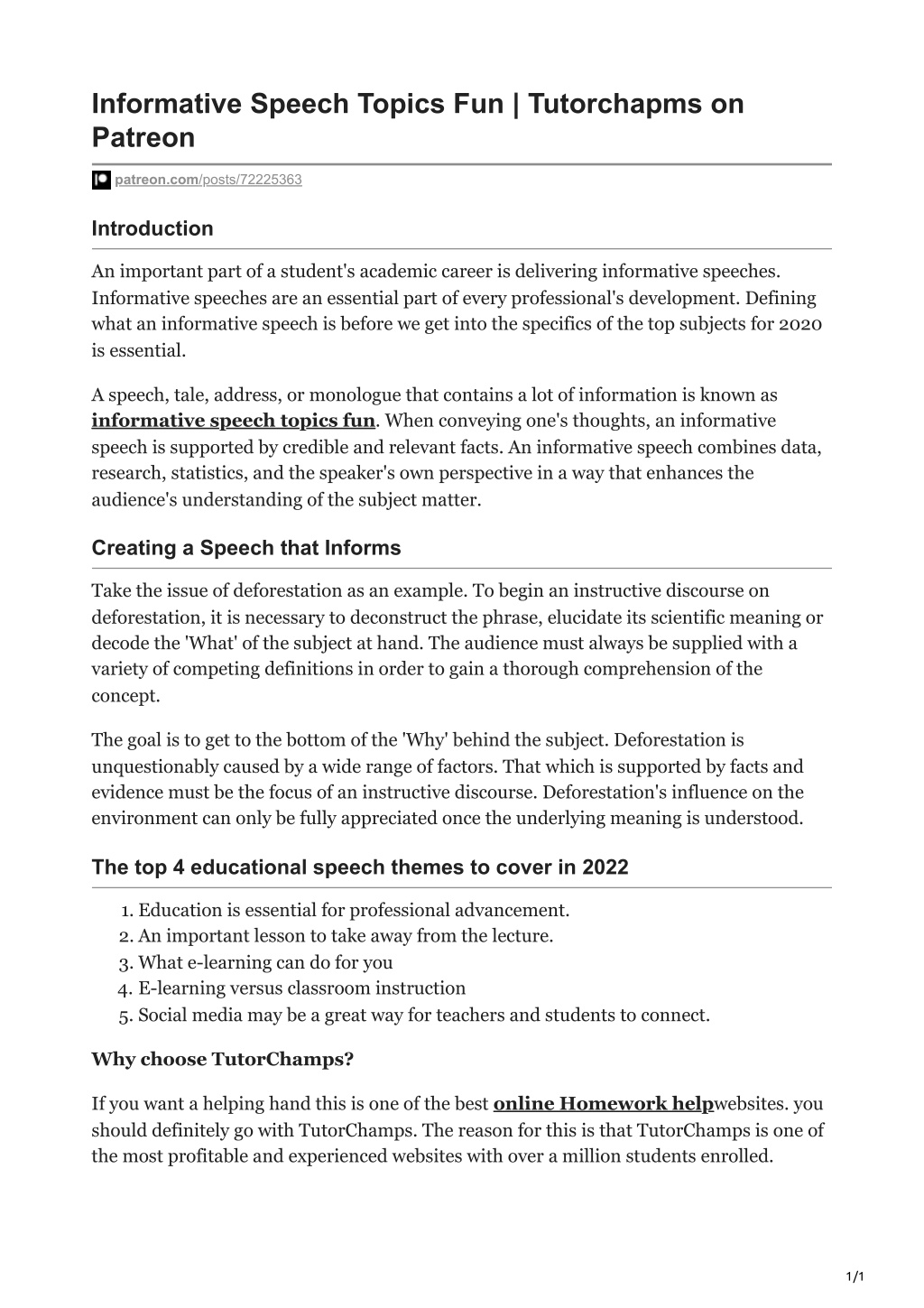 PPT - Informative Speech Topics Fun PowerPoint Presentation, free ...