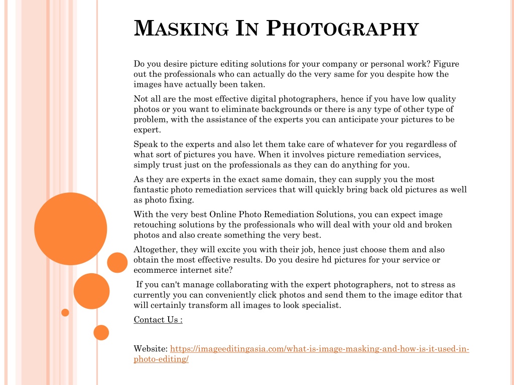 PPT - Masking In Photography PowerPoint Presentation, free download ...