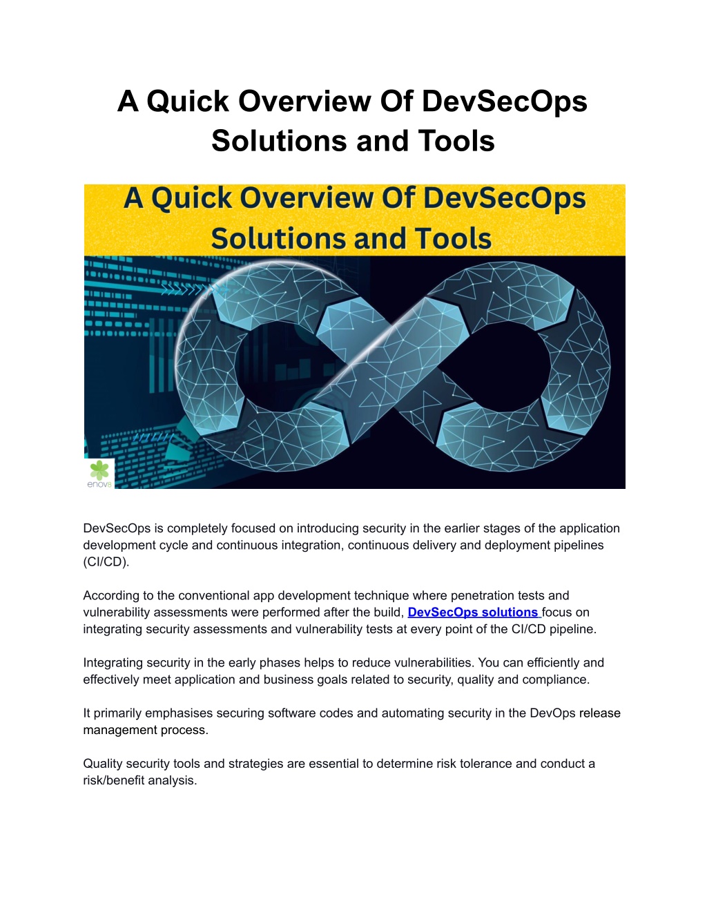 PPT - A Quick Overview Of DevSecOps Solutions and Tools PowerPoint ...