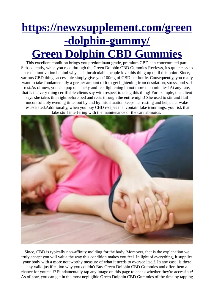 PPT - https://newzsupplement.com/green-dolphin-gummy/ PowerPoint Presentation - ID:11619354