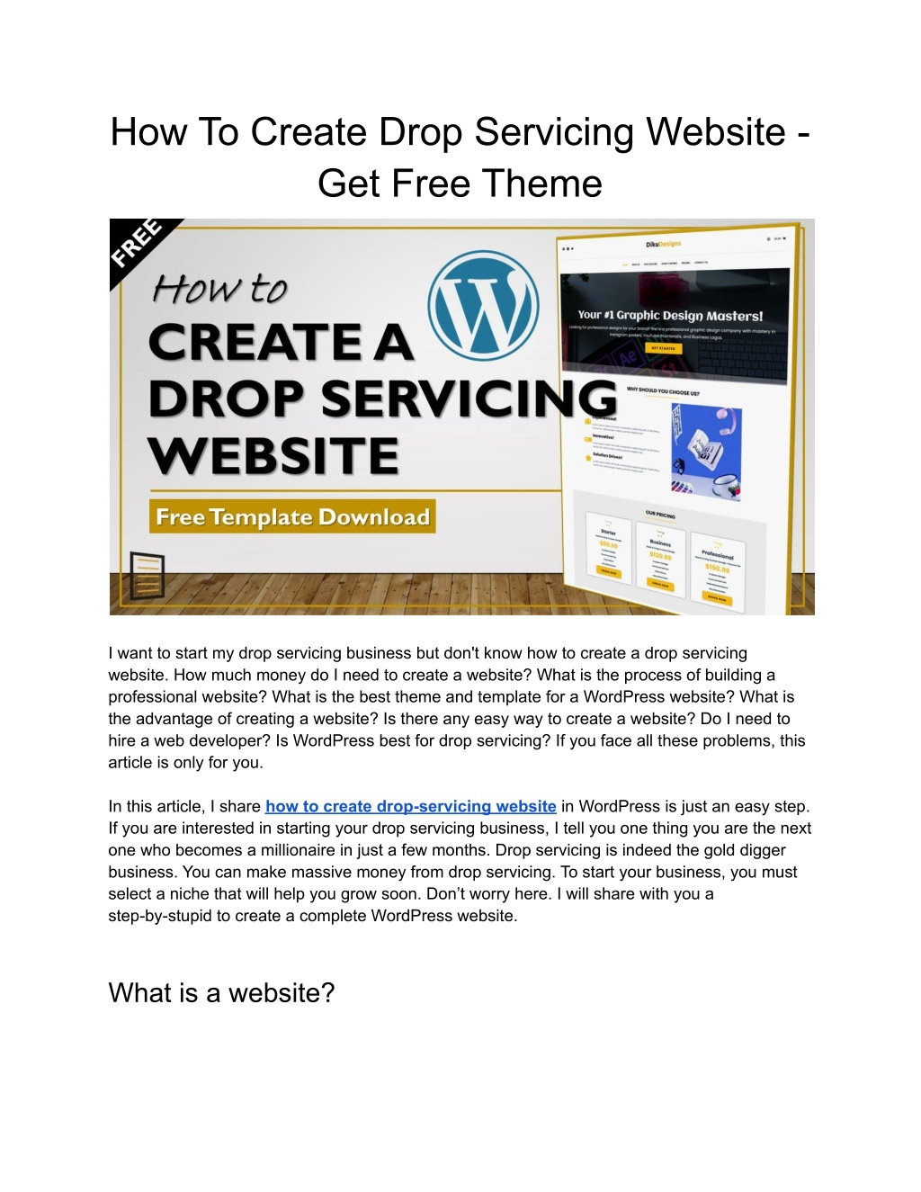 PPT - How To Create Drop Servicing Website - Get Free Theme PowerPoint ...
