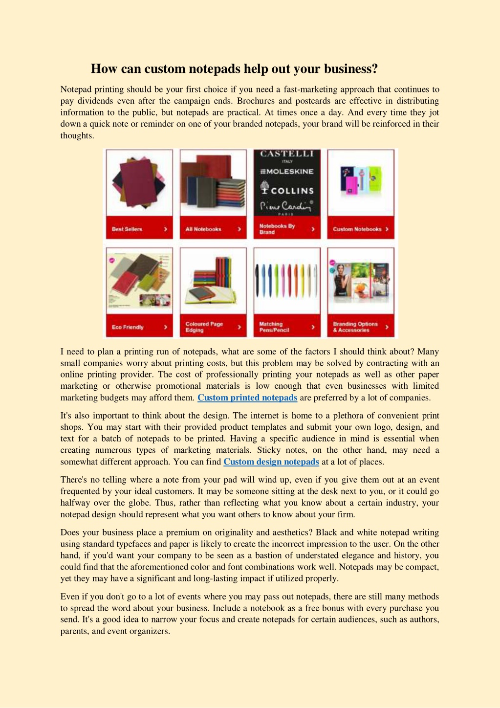 PPT - How can custom notepads help out your business PowerPoint ...