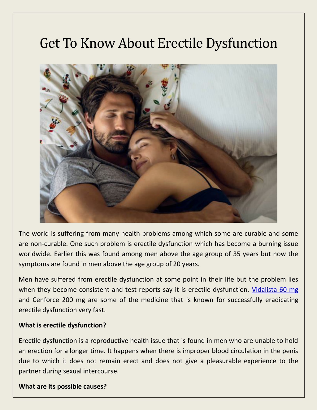 PPT - Get to Know About Erectile Dysfunction PowerPoint Presentation ...
