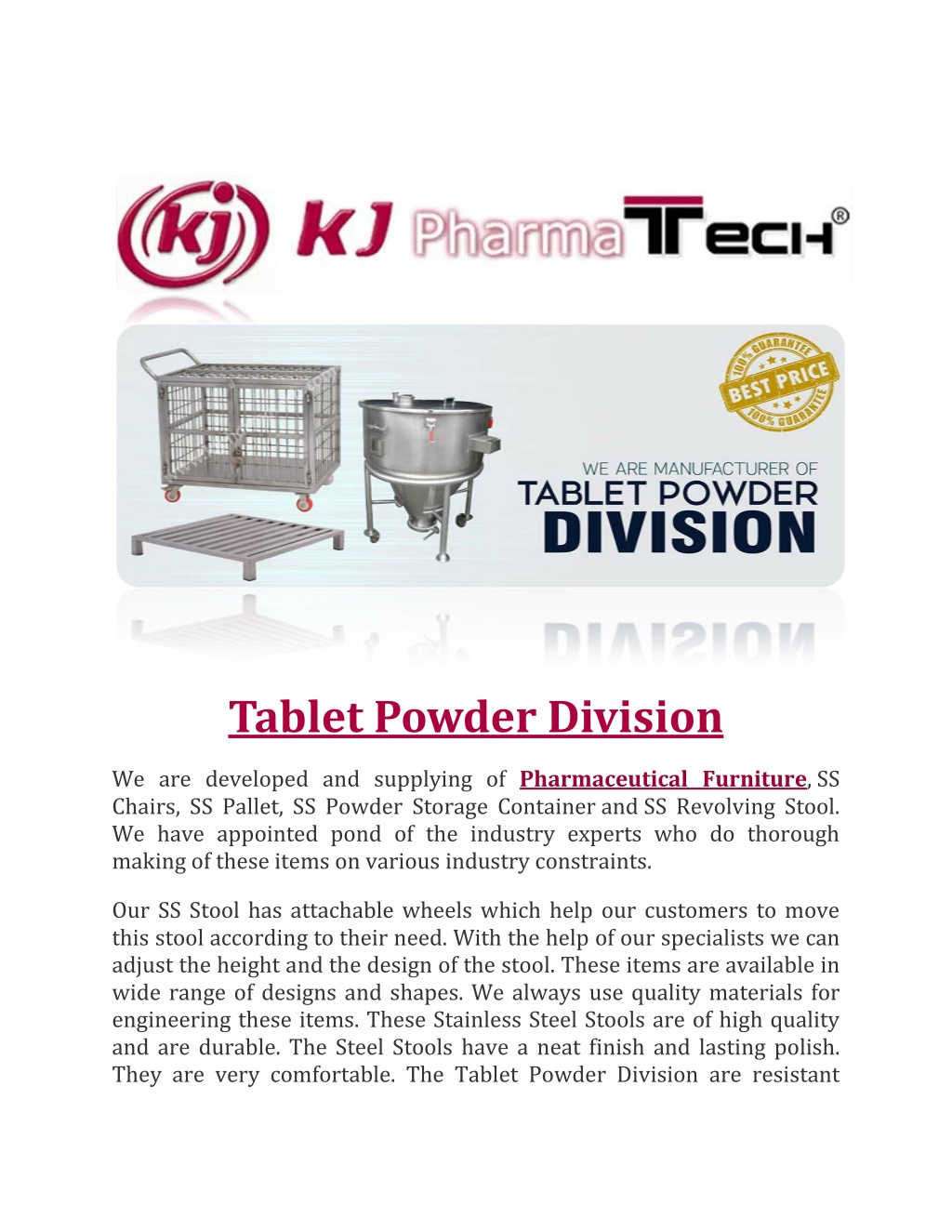 PPT - Tablet Powder Division PowerPoint Presentation, free download ...