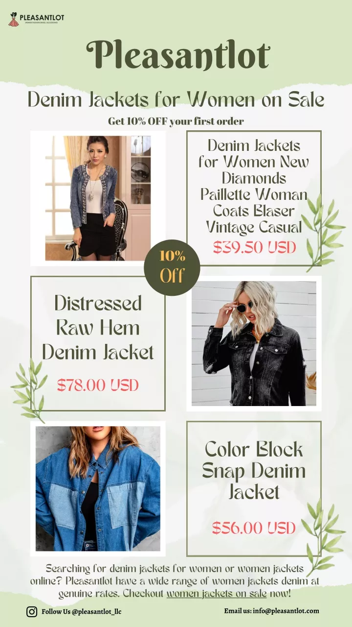 PPT - Denim Jackets for Women on Sale- Pleasantlot PowerPoint ...