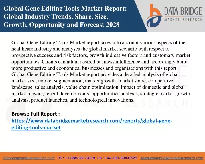 PPT - Global Gene Editing Tools Market Insight Business Opportunities ...