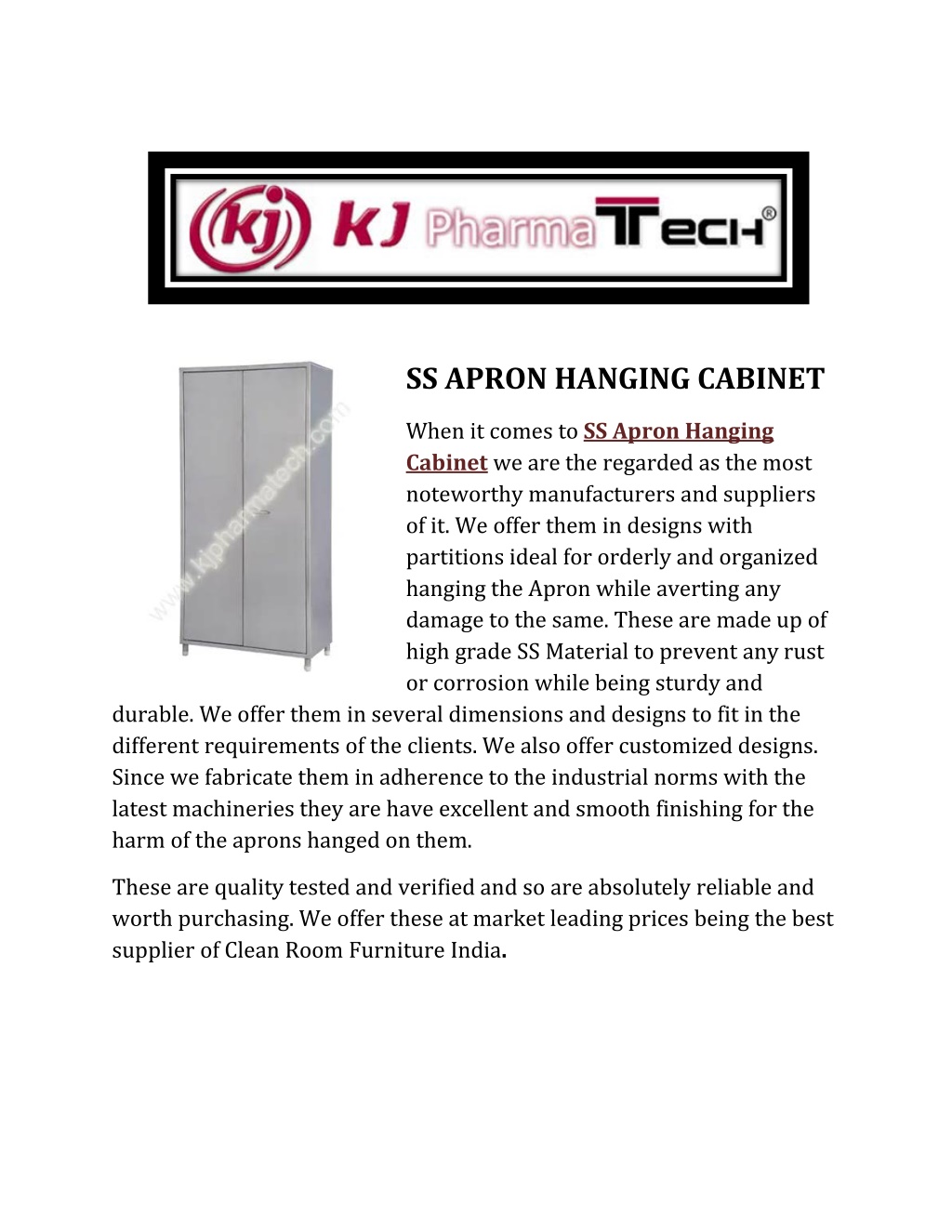 PPT - SS APRON HANGING CABINET PowerPoint Presentation, free download ...