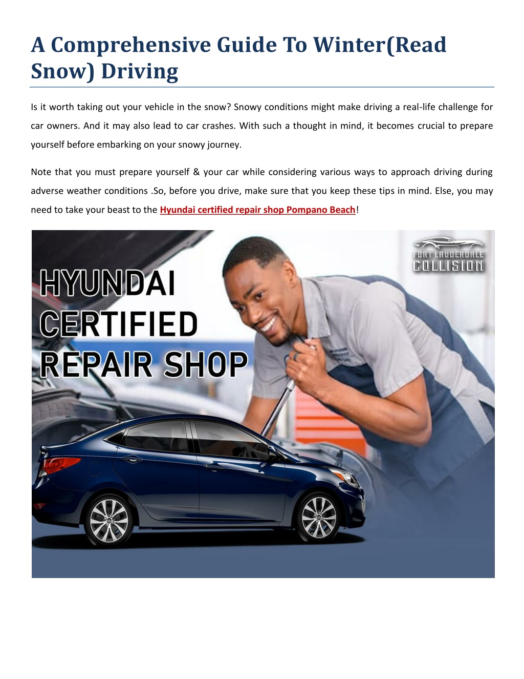PPT - A Comprehensive Guide To Winter(Read Snow) Driving PowerPoint ...