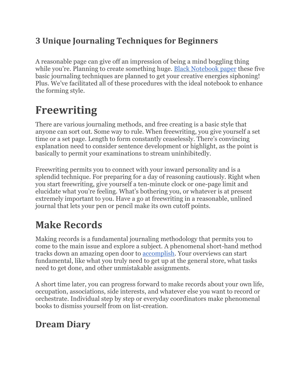 PPT - 3 Unique Journaling Techniques for Beginners PowerPoint ...