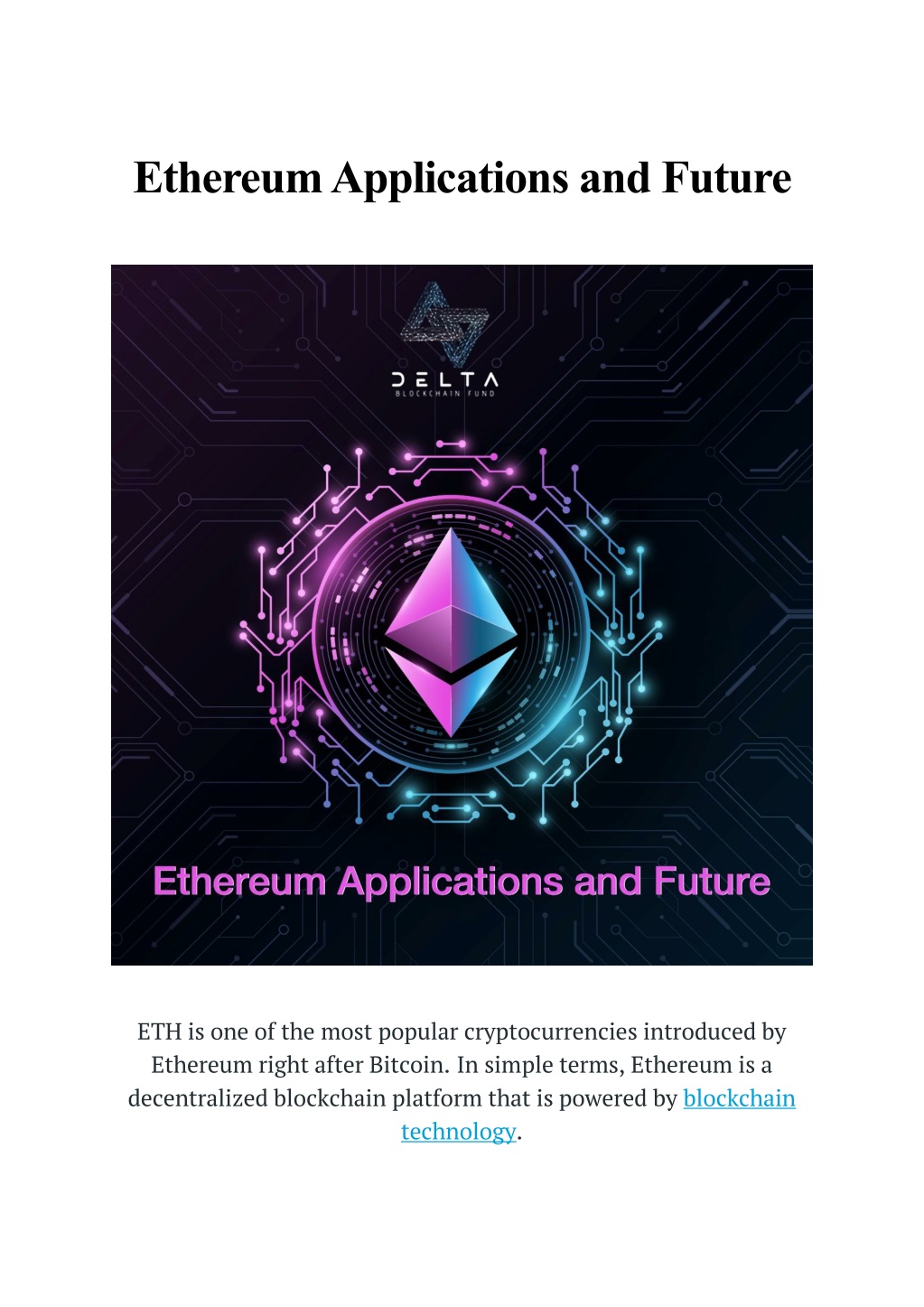 PPT - Ethereum Applications and Future PowerPoint Presentation, free ...