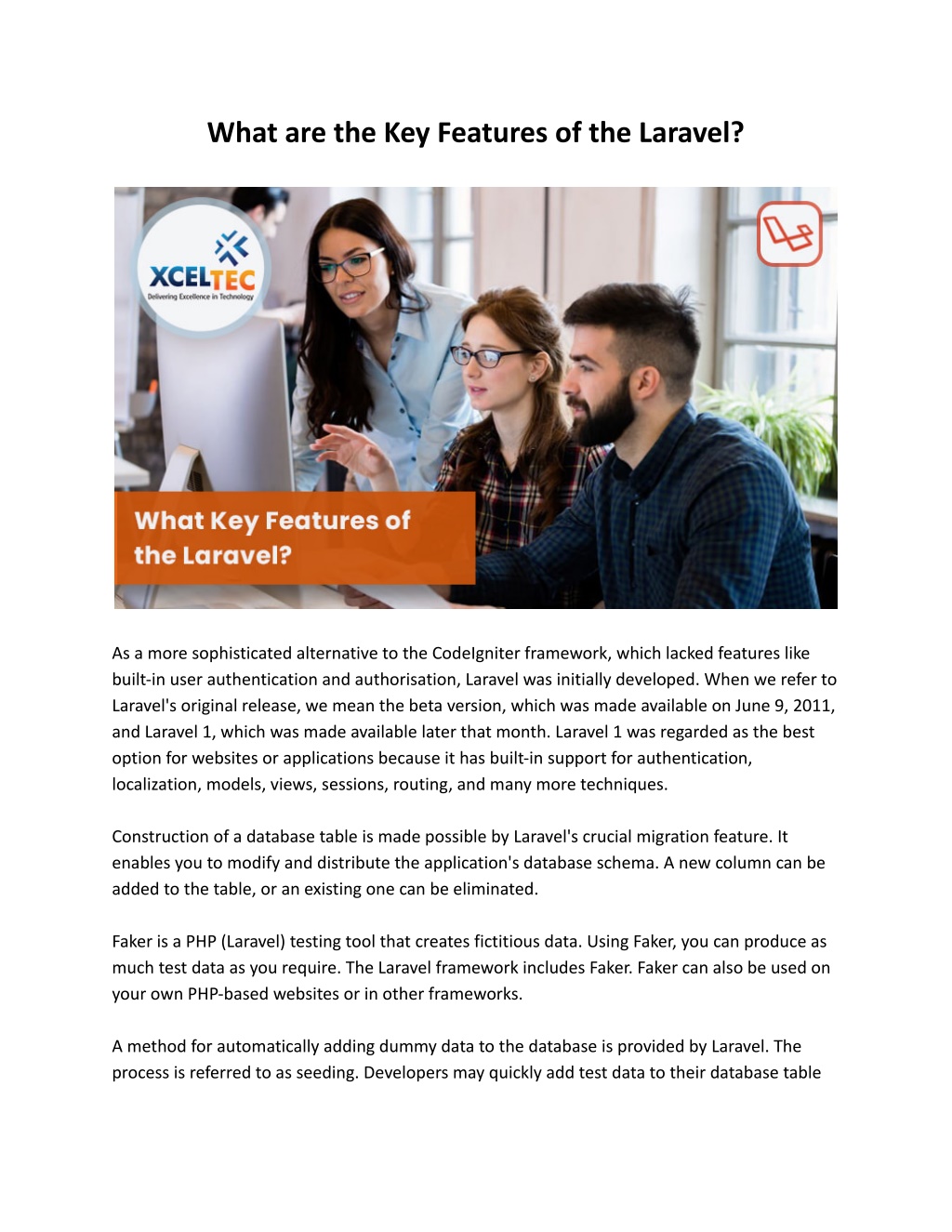 PPT - What are the Key Features of the Laravel PowerPoint Presentation ...