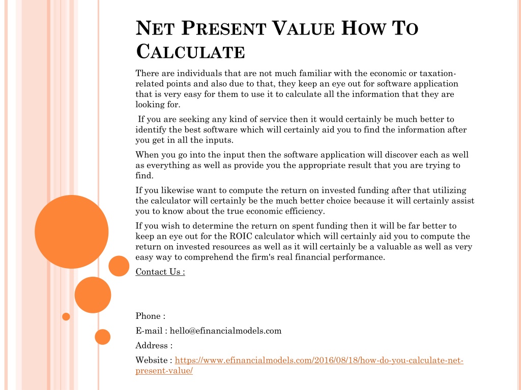 PPT - Net Present Value How To Calculate PowerPoint Presentation, free ...