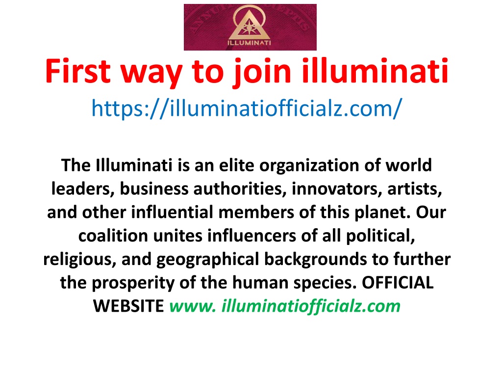 PPT - First way to join illuminati PowerPoint Presentation, free ...