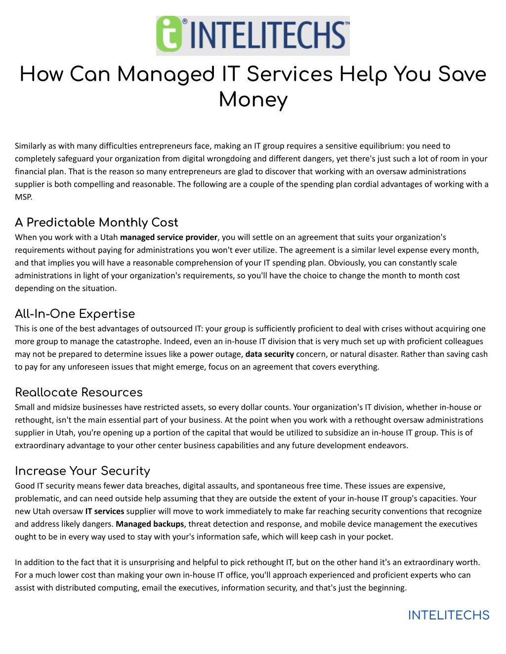 PPT - How Can Managed IT Services Help You Save Money PowerPoint ...