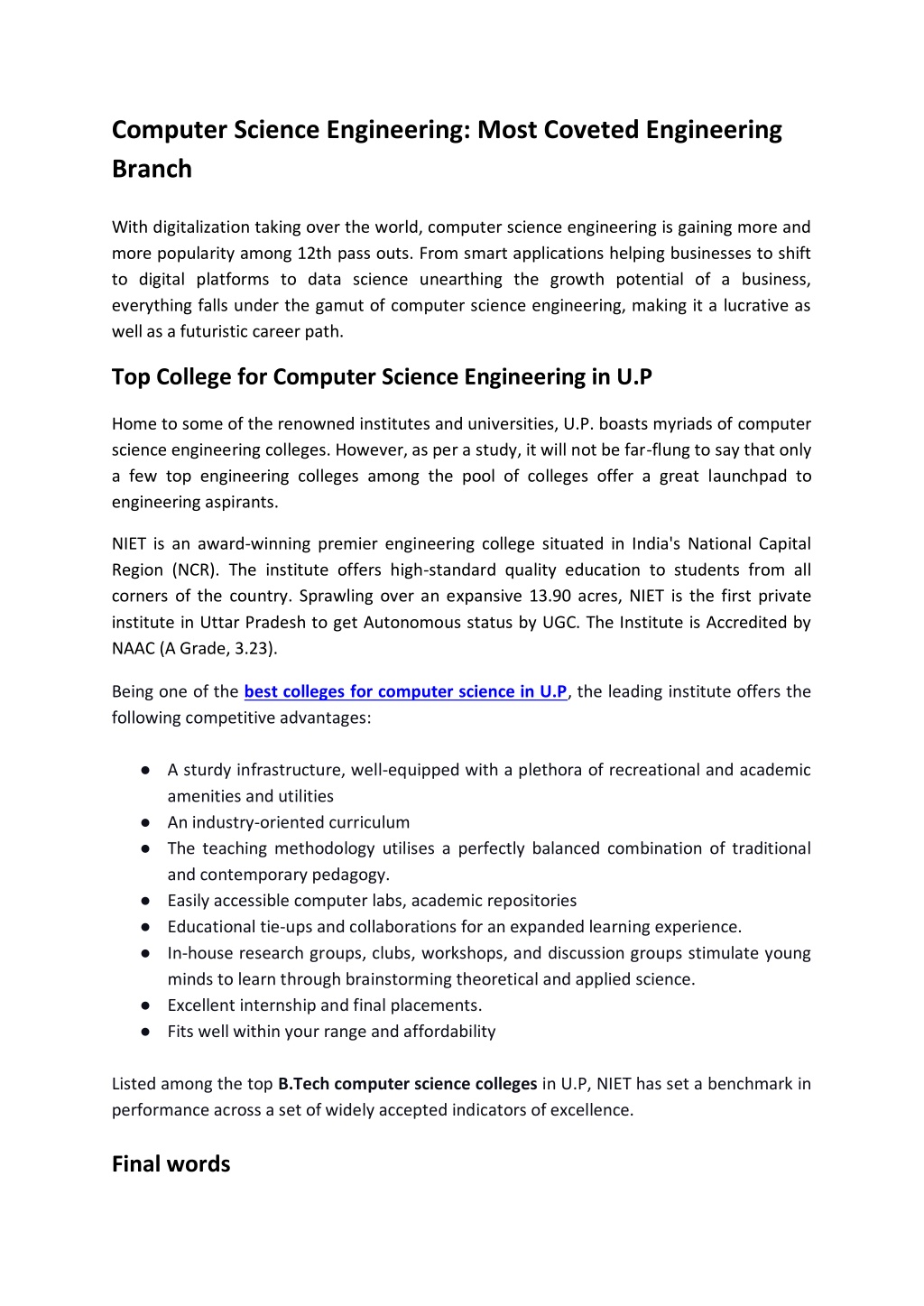 PPT - Computer Science Engineering: Most Coveted Engineering Branch ...