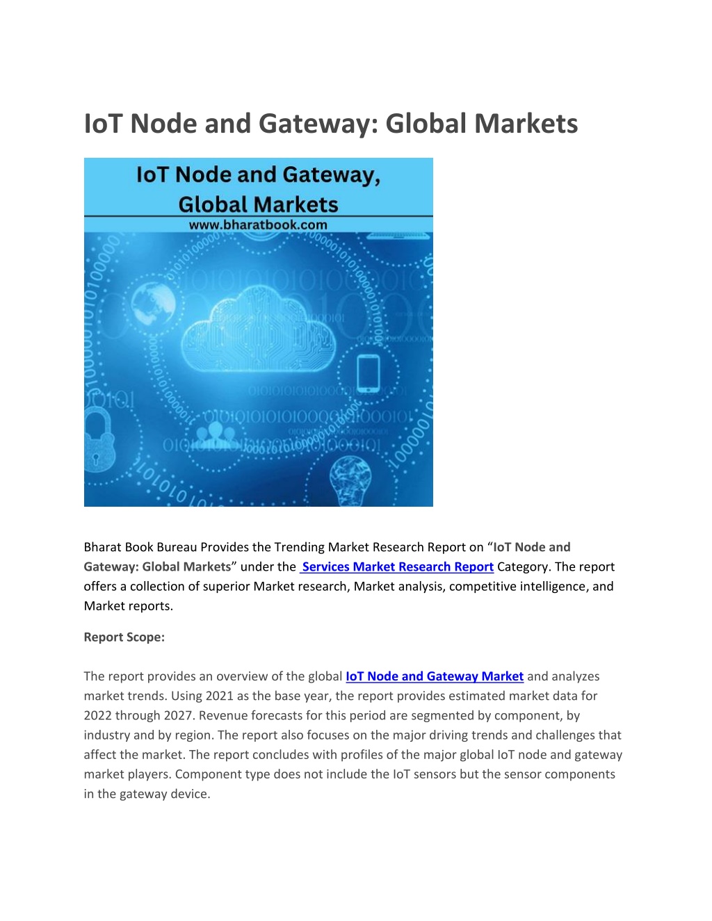 PPT - IoT Node and Gateway, Global Markets PowerPoint Presentation ...