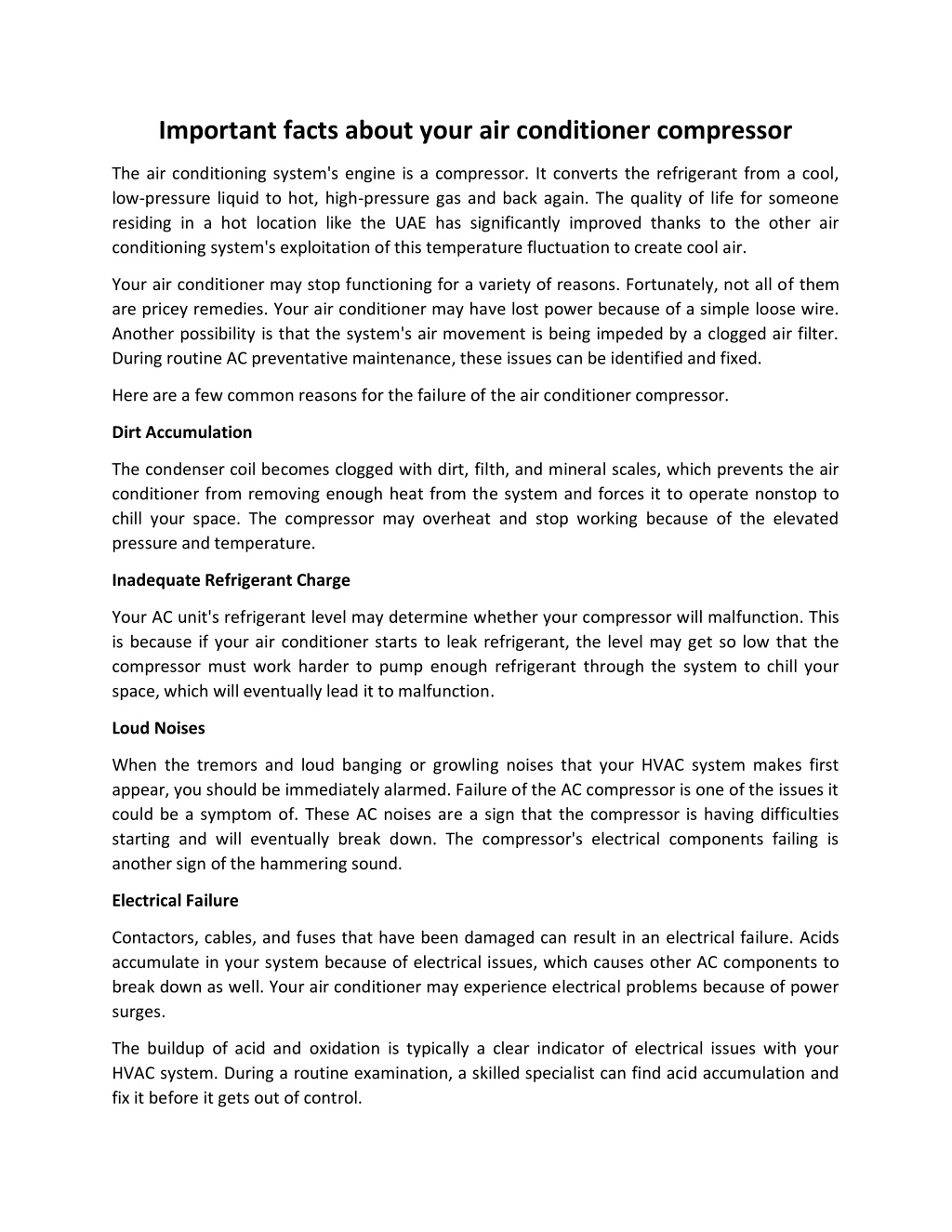 PPT - Important facts about your air conditioner compressor PowerPoint ...