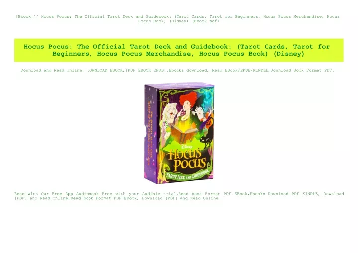 PPT - [Ebook]^^ Hocus Pocus The Official Tarot Deck and Guidebook ...