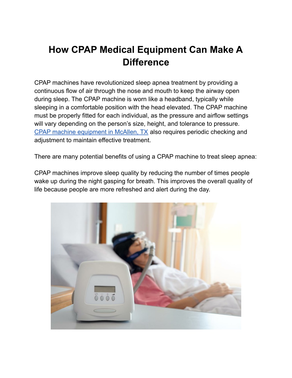 PPT - How CPAP Medical Equipment Can Make A Difference PowerPoint ...