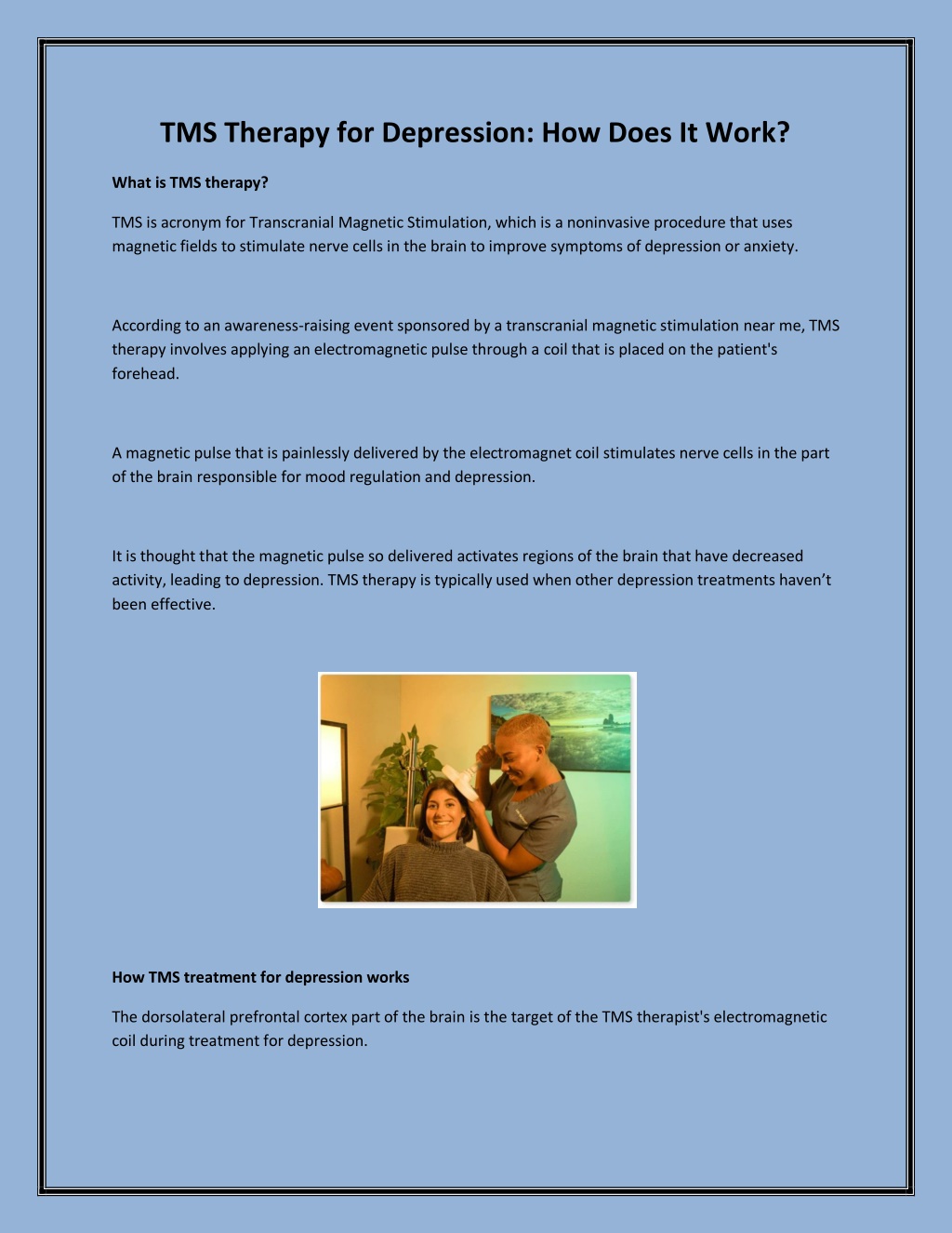 PPT - TMS Therapy for Depression: How Does It Work? PowerPoint ...