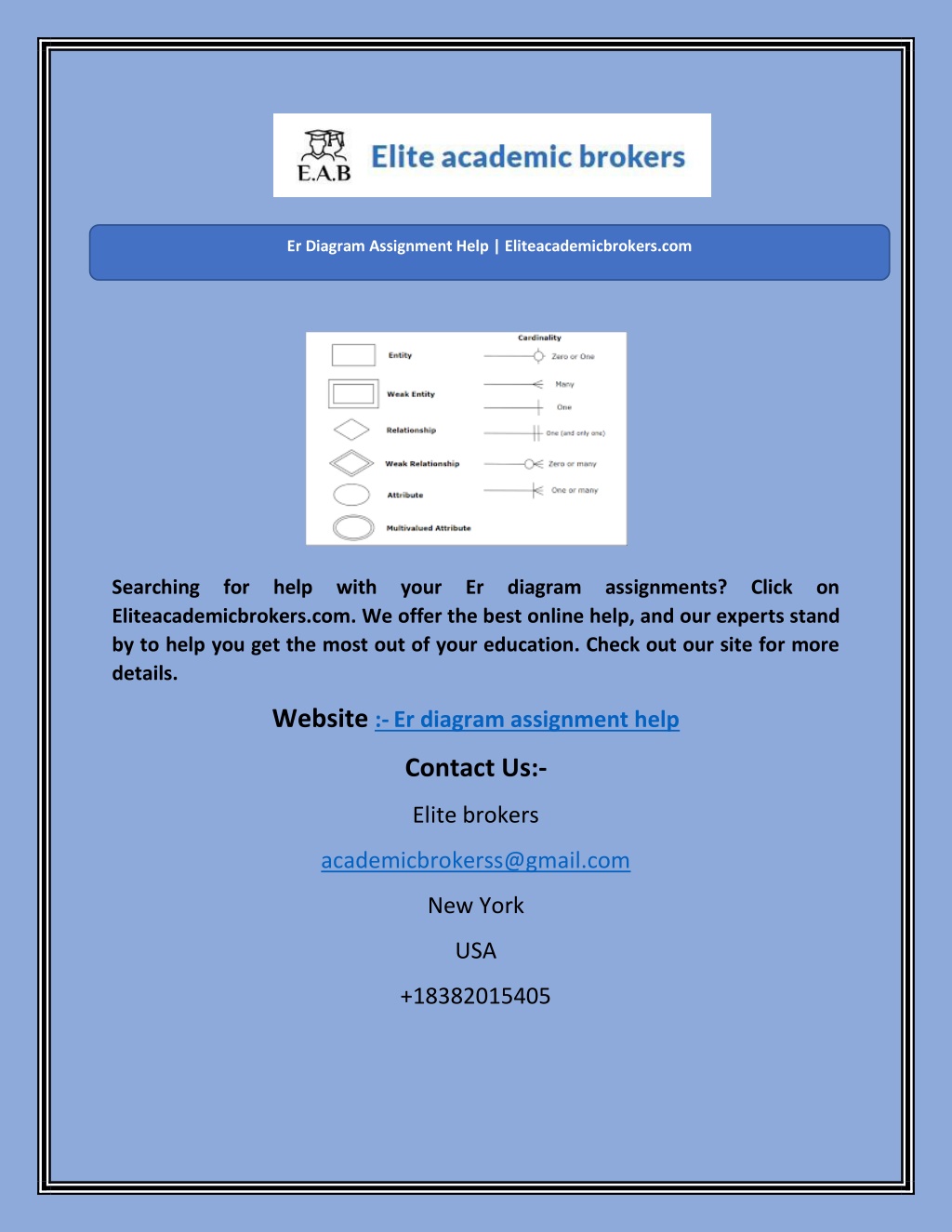 PPT - Er Diagram Assignment Help | Eliteacademicbrokers.com PowerPoint ...