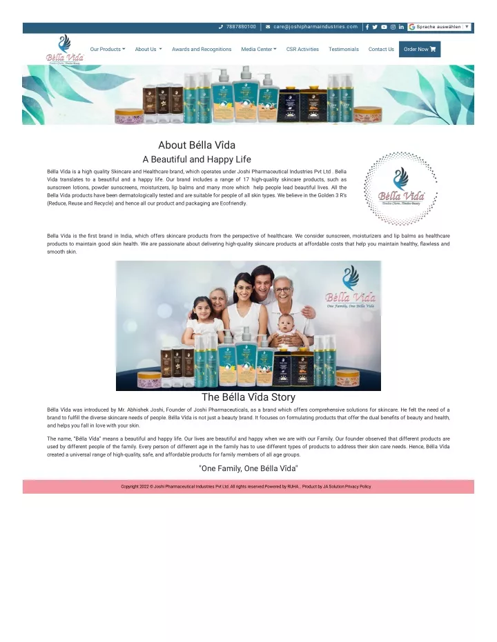 PPT - About Us-Our Brand-Bella Vida- Beauty Brand in India PowerPoint ...