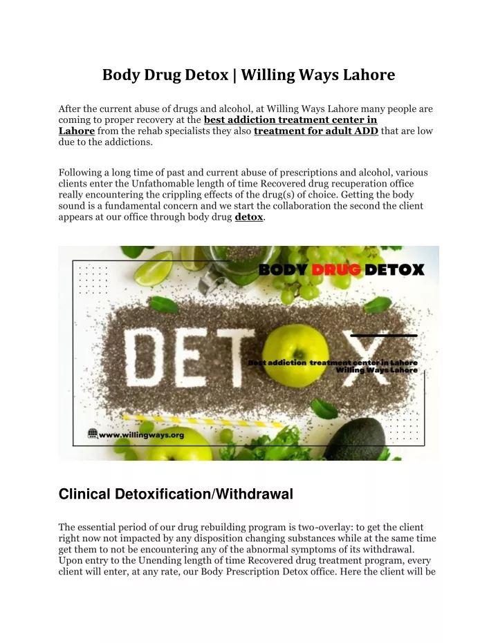 Ppt Body Drug Detox Treatment Center Powerpoint Presentation Free