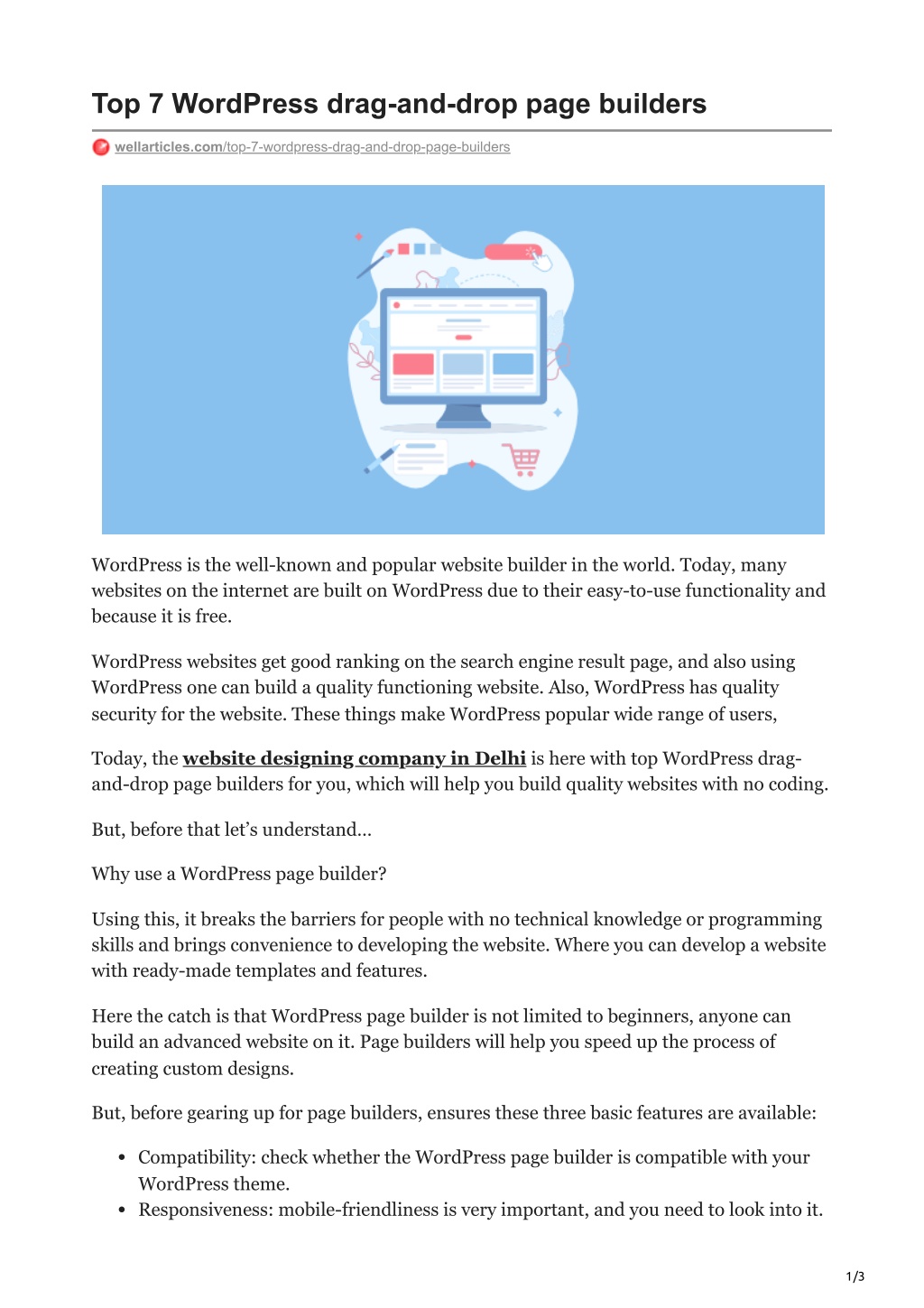 PPT - Top 7 WordPress drag-and-drop page builders PowerPoint ...