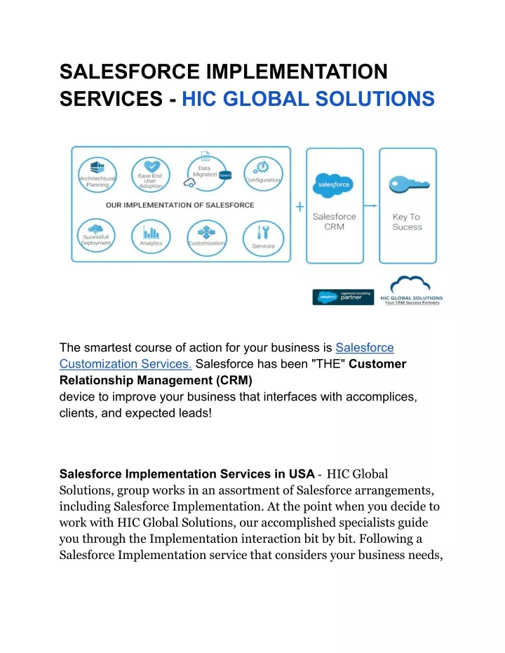 PPT - SALESFORCE IMPLEMENTATION SERVICES - (2) PowerPoint Presentation - ID:11650993