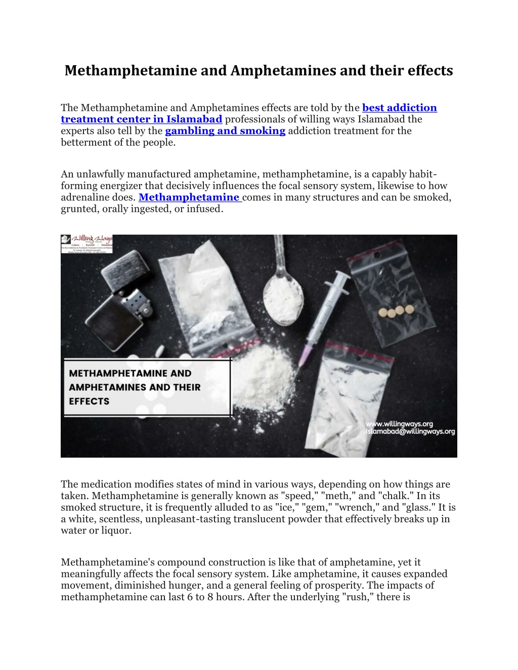 PPT - Methamphetamine and Amphetamines and their effects PowerPoint ...