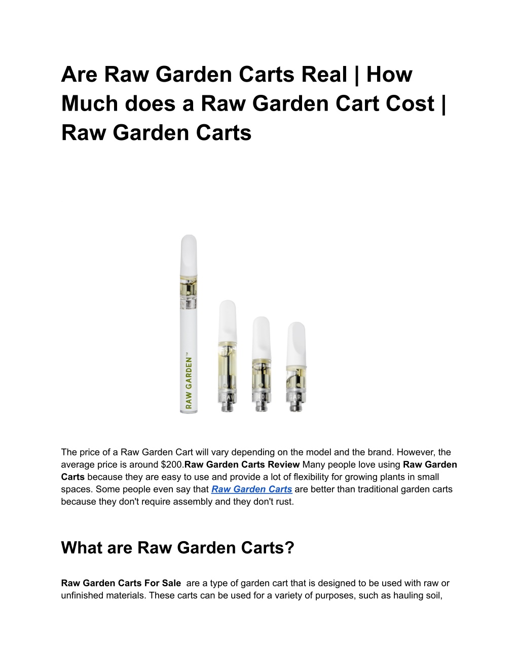 Ppt Are Raw Garden Carts Real How Much Does A Raw Garden Cart Cost