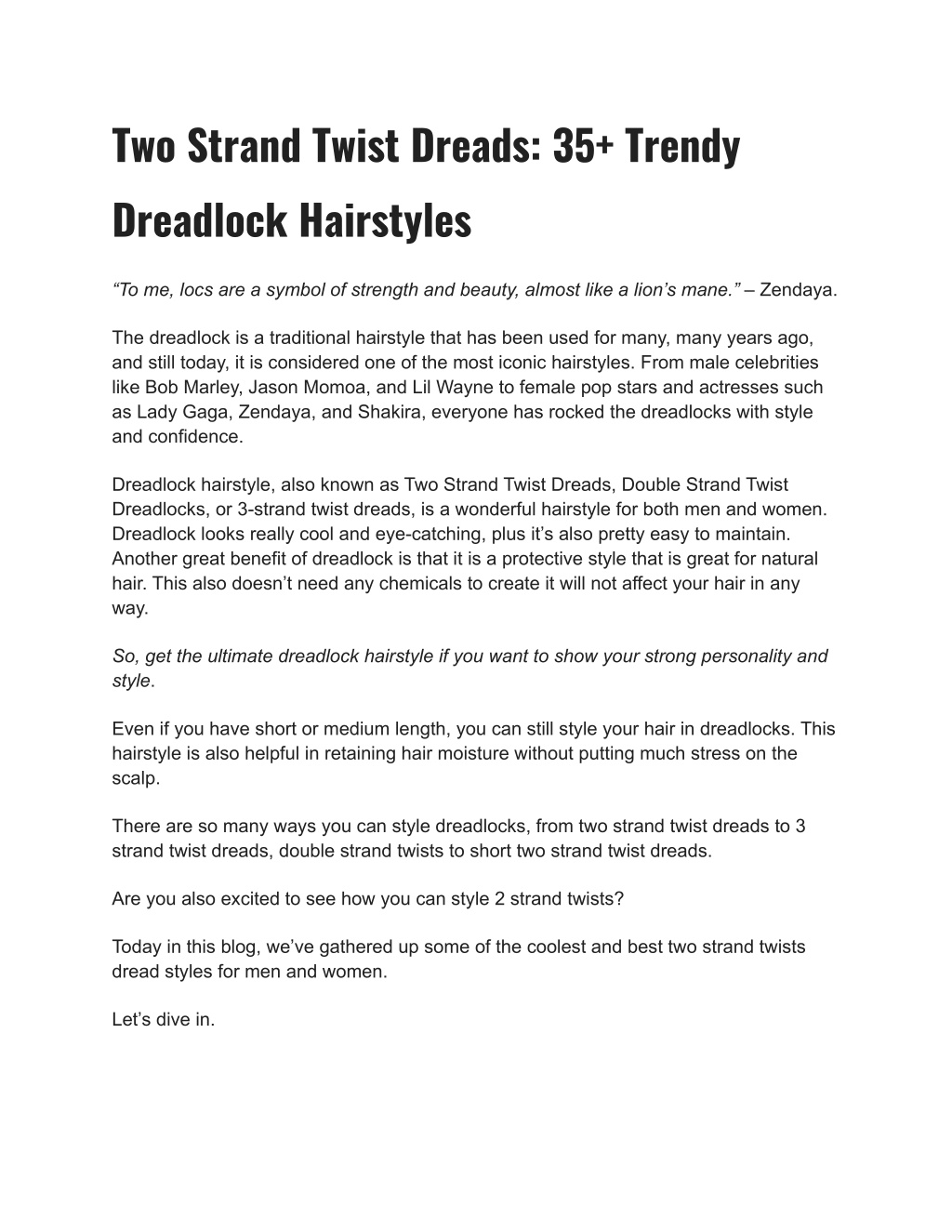 PPT - Two Strand Twist Dreads_ 35 Trendy Dreadlock Hairstyles ...