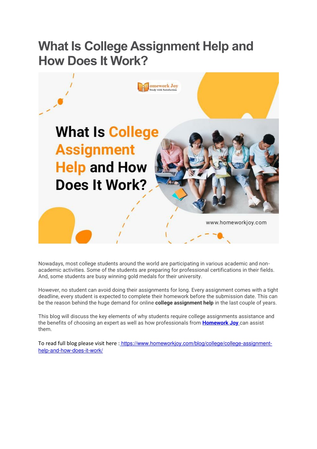 PPT - What Is College Assignment Help and How Does It Work PowerPoint ...