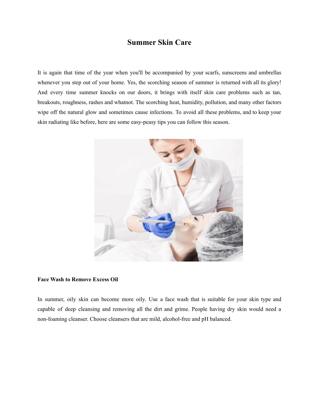 PPT - Summer Skin Care PowerPoint Presentation, free download - ID:11654095