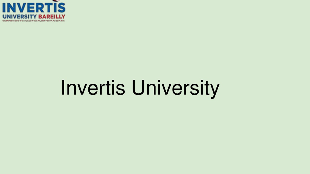 PPT - Invertis University M.SC PowerPoint Presentation, free download ...