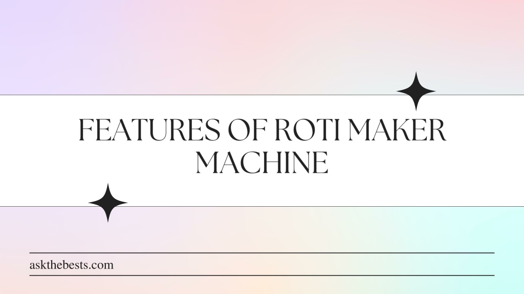 PPT - Features of Roti Maker Machine PowerPoint Presentation, free ...
