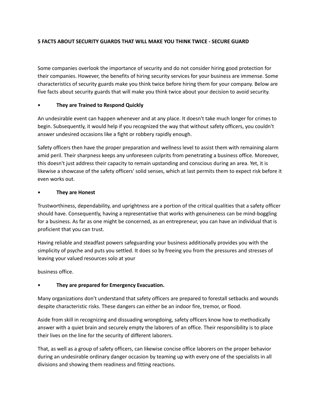 PPT - 5 FACTS ABOUT SECURITY GUARDS THAT WILL MAKE YOU THINK TWICE ...