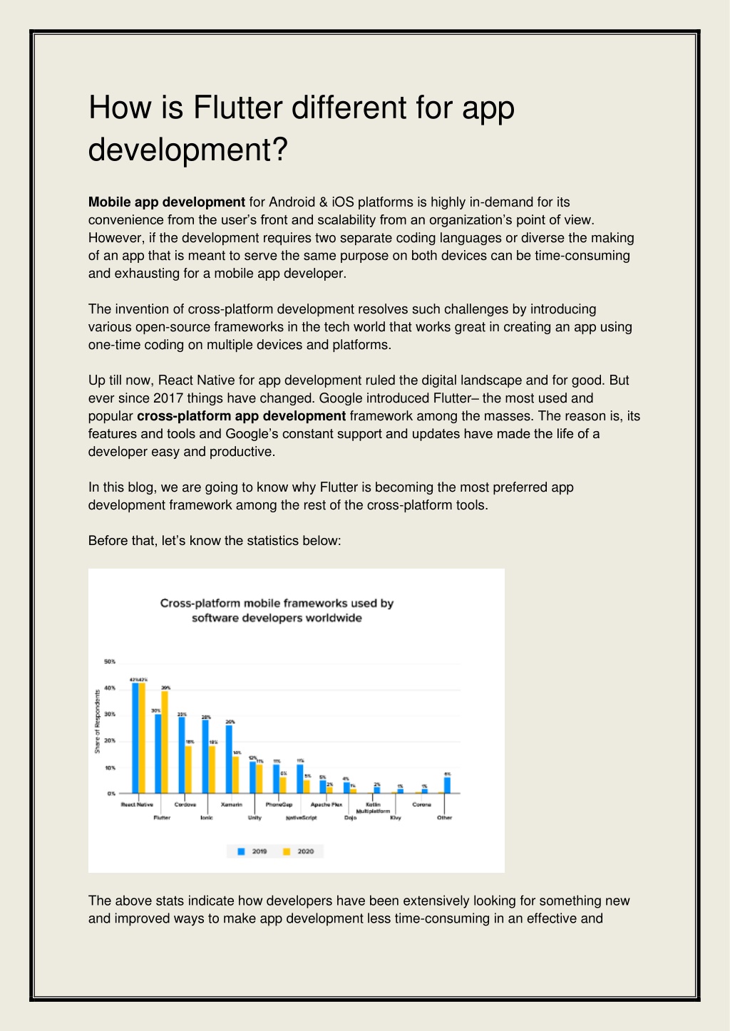 Ppt How Is Flutter Different For App Development Powerpoint