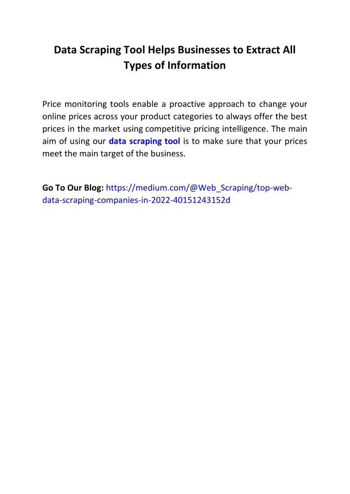 PPT - Data Scraping Tool Helps Businesses to Extract All Types of ... PPT - Data Scraping Tool Helps Businesses to Extract All Types of ...