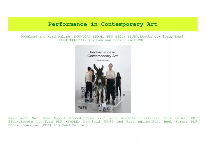PPT - (READ)^ Performance in Contemporary Art FREE EBOOK PowerPoint ...
